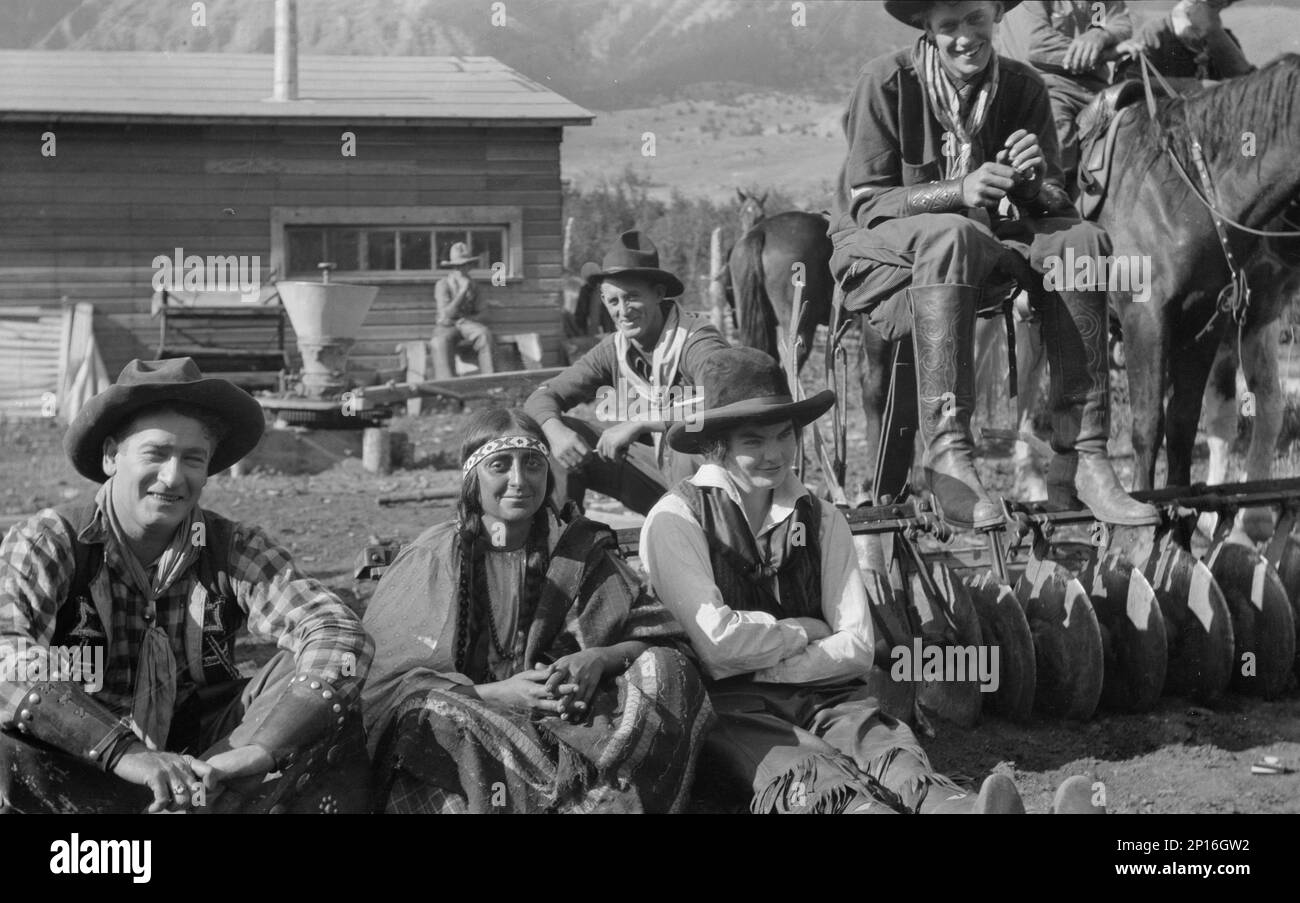 Movie set for a western, between 1896 and 1942 Stock Photo - Alamy