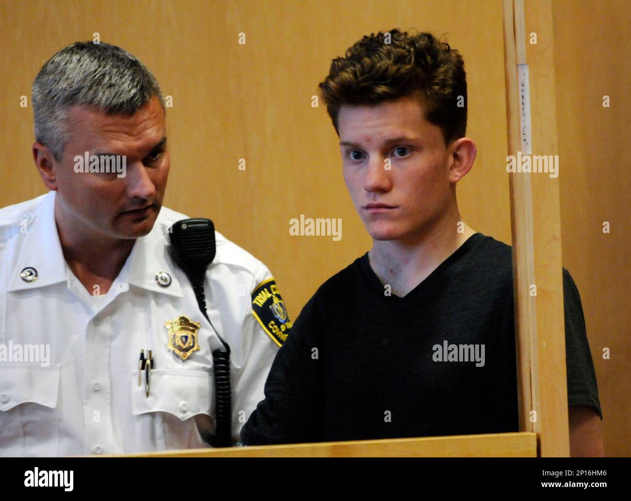 Jeremiah Remy, of Atkinson, N.H., listens during his arraignment in ...