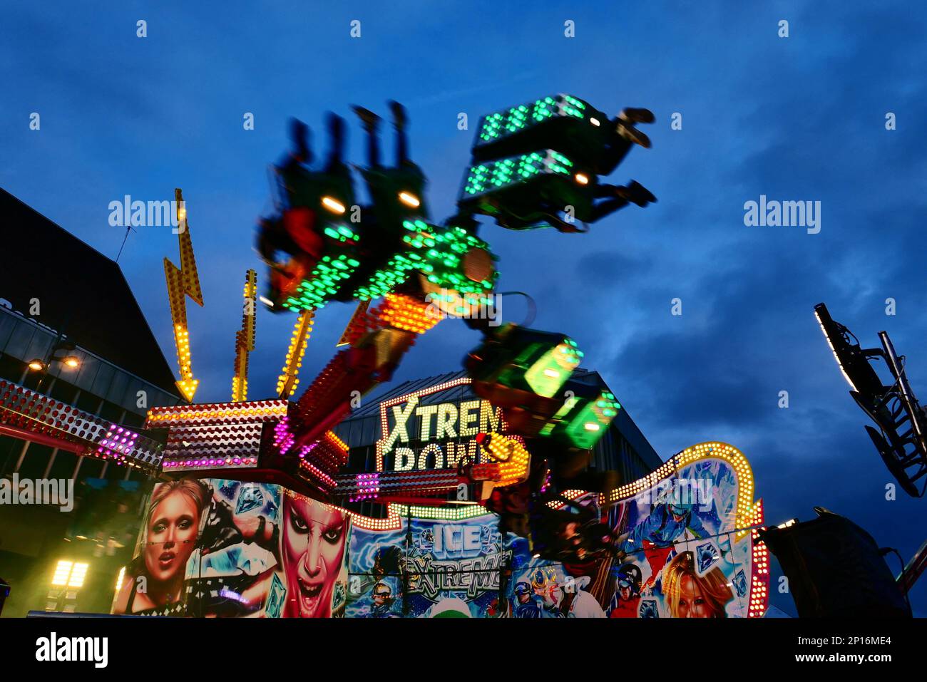 Derby Funfair October 2022 held in Derby's market place in front of the ...