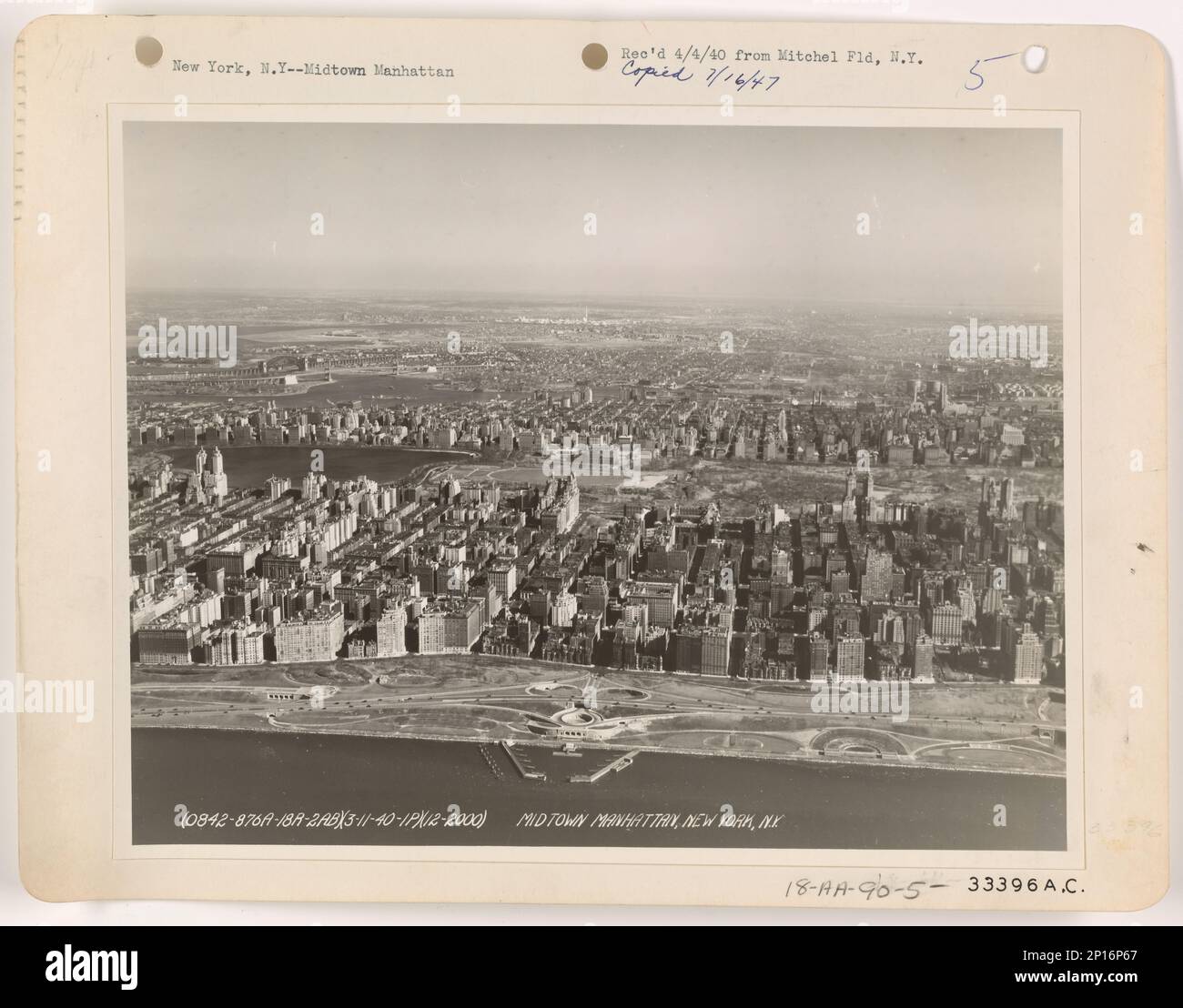 New York - New York City, Aerial Photograph Stock Photo - Alamy