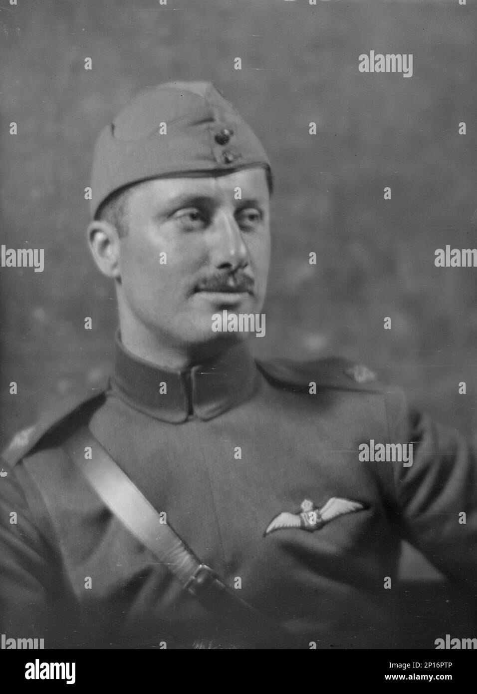 Lieutenant John Renne, portrait photograph, 1918 May. British airman ...