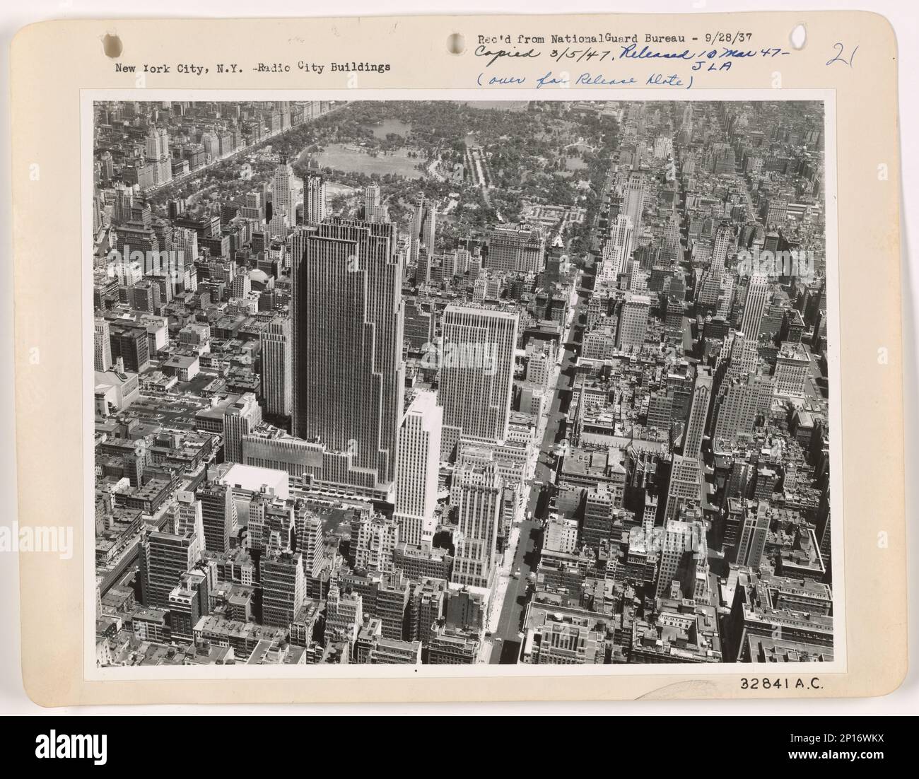 New York - New York City, Aerial Photograph Stock Photo - Alamy