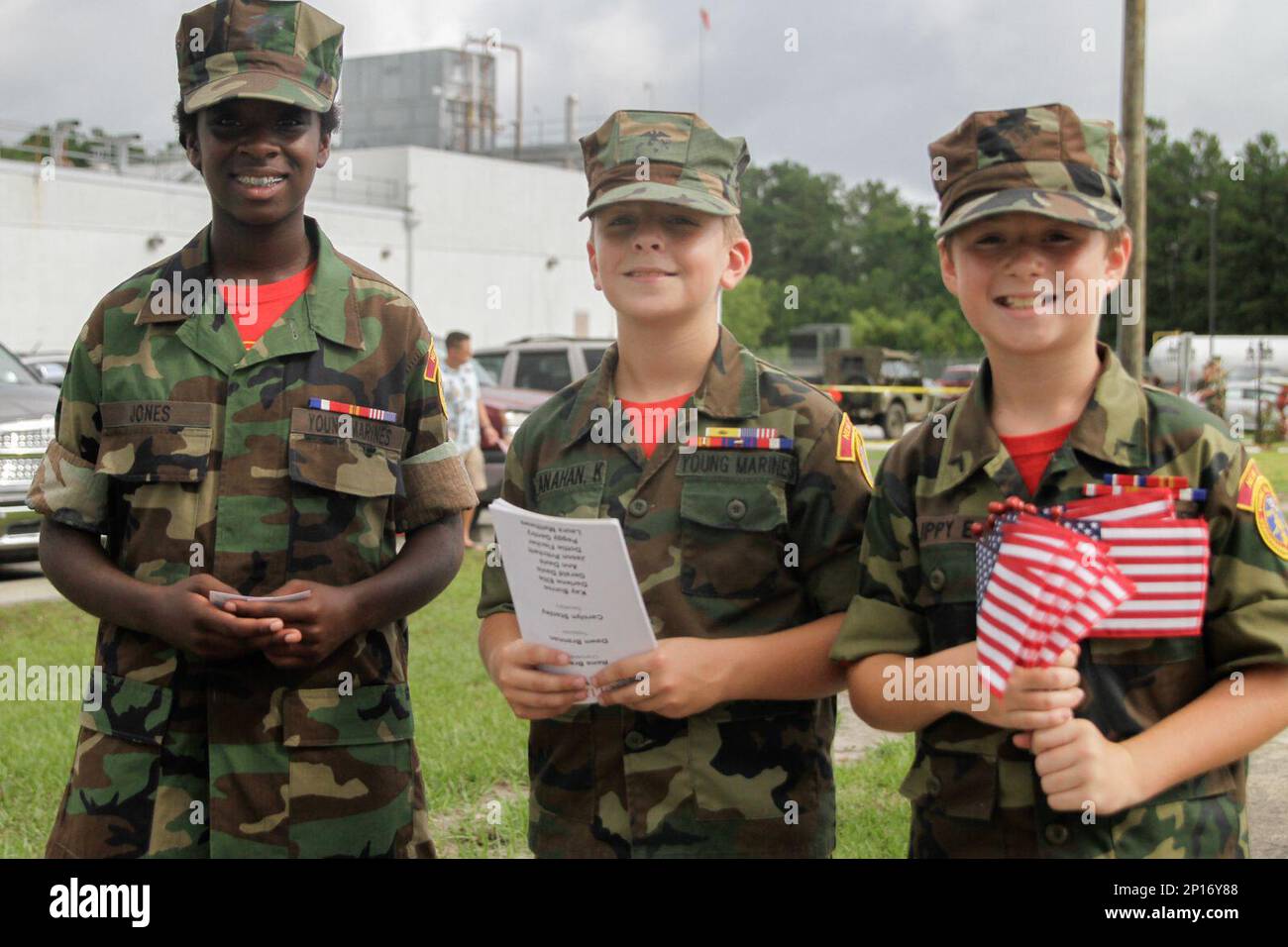 Young Marines Michaela Jones, Keith Lanahan and Evan Lippy pass out ...