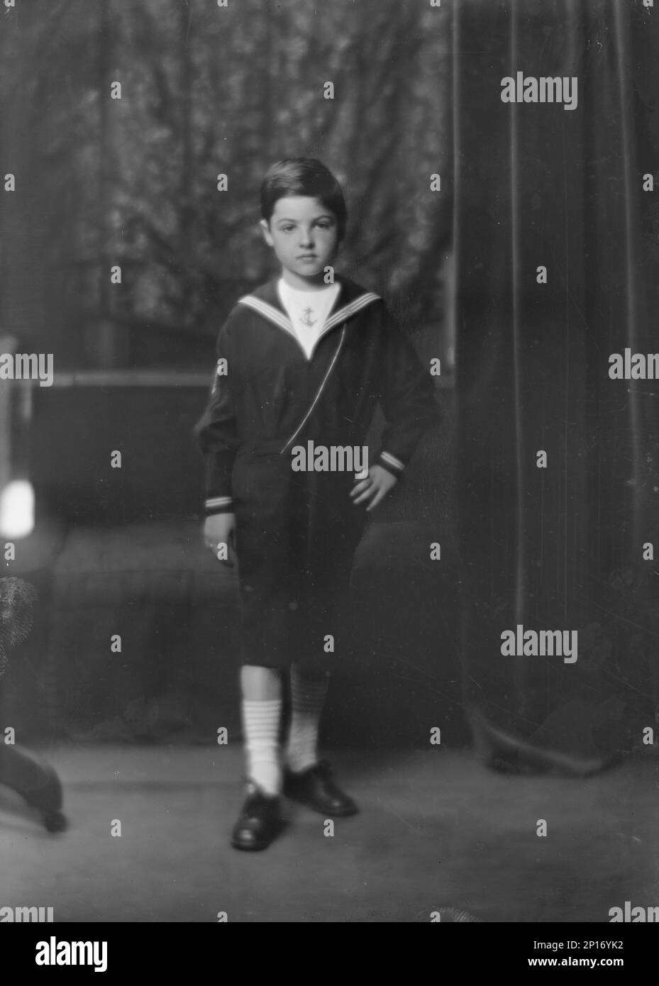 Son of Mrs. Harry Simon, portrait photograph, 1918 May 18 Stock Photo ...