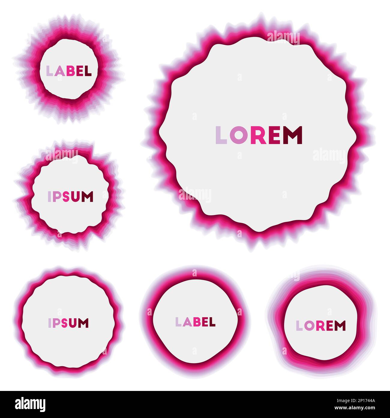 Abstract round labels. Artistic circular backgrounds. Cool vector ...