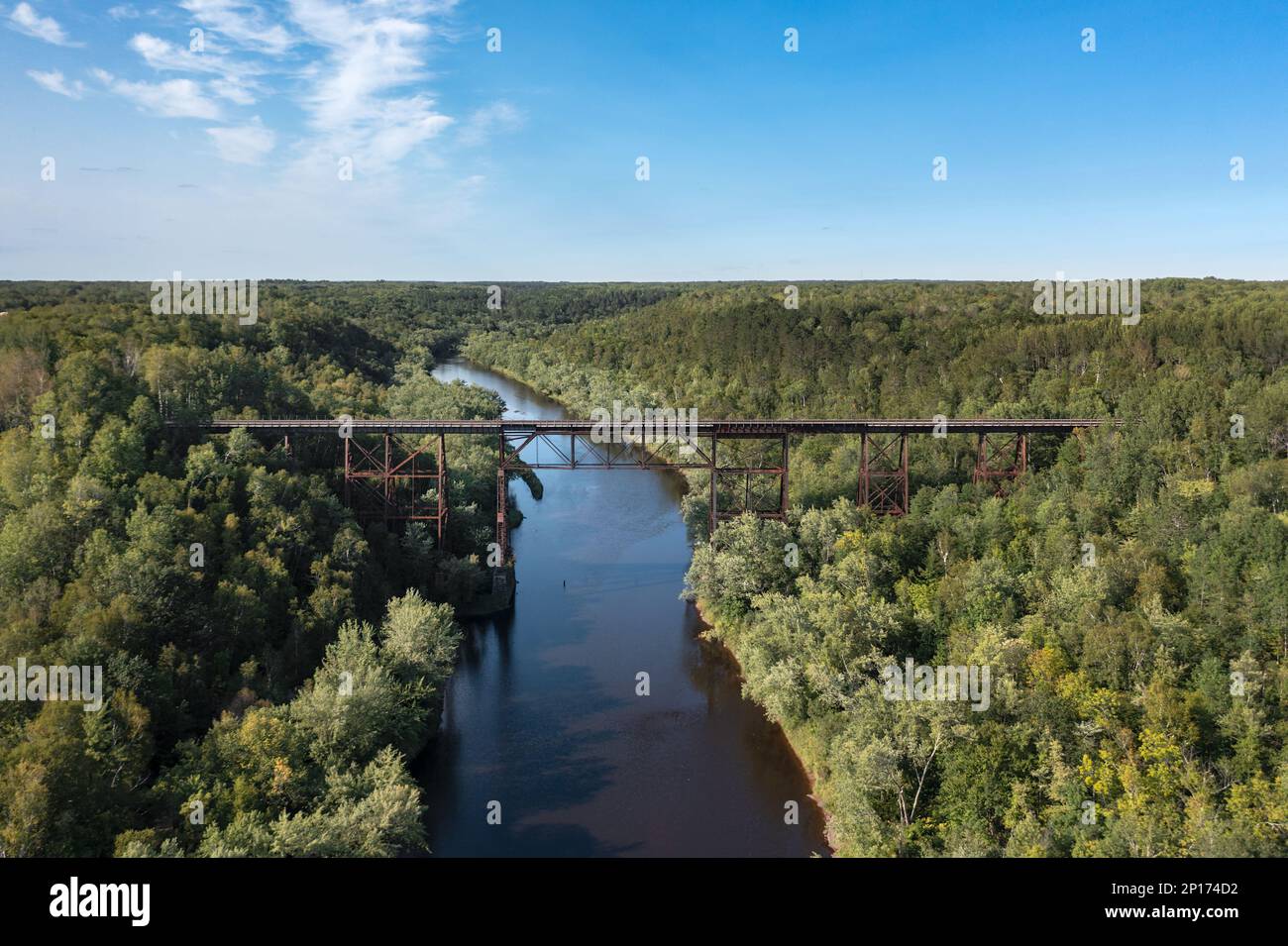 Aerial view railroad trestle hi-res stock photography and images - Alamy