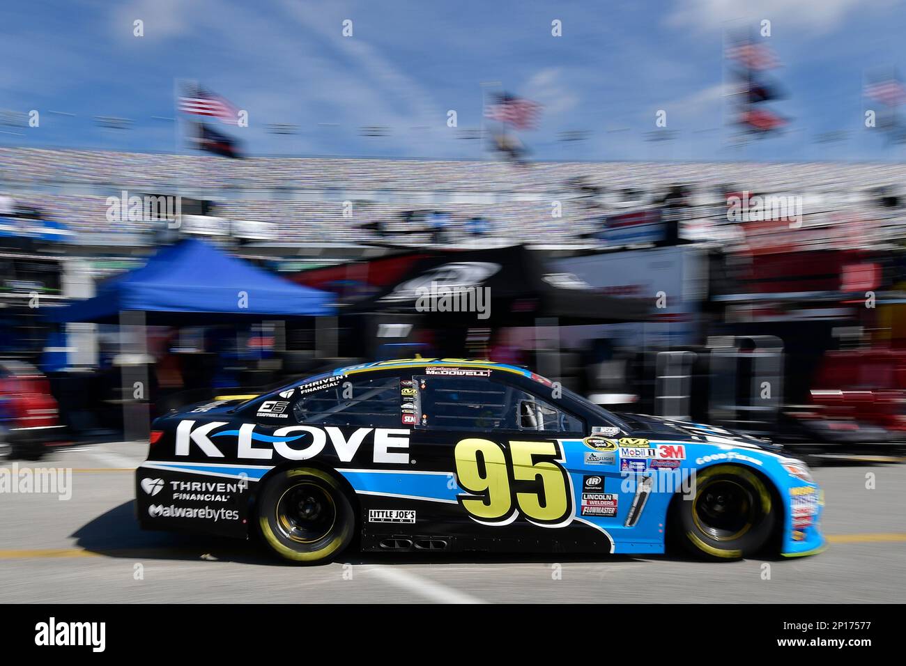 Michael McDowell (95) during a practice session for the NASCAR Sprint ...