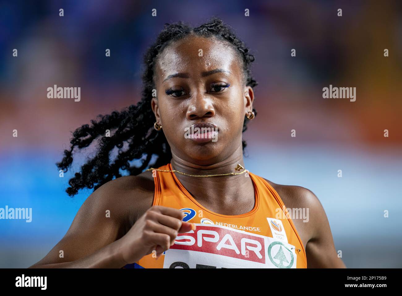 ISTANBUL - N'Ketia Seedo in action at 60 meters on the second day of ...