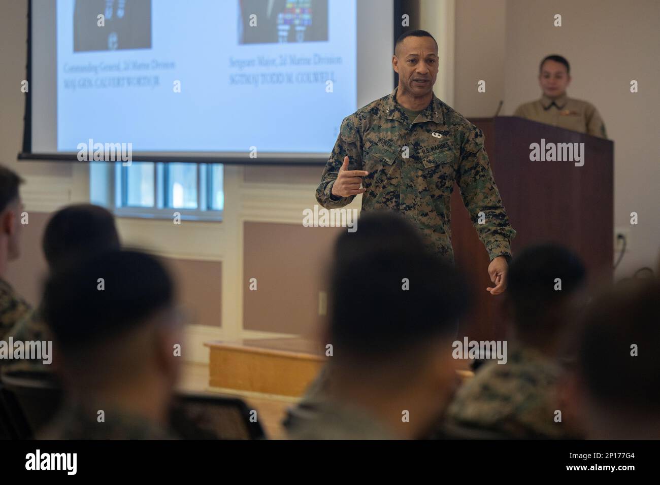 U.S. Marine Corps Maj. Gen. Calvert L. Worth Jr., commanding general of ...