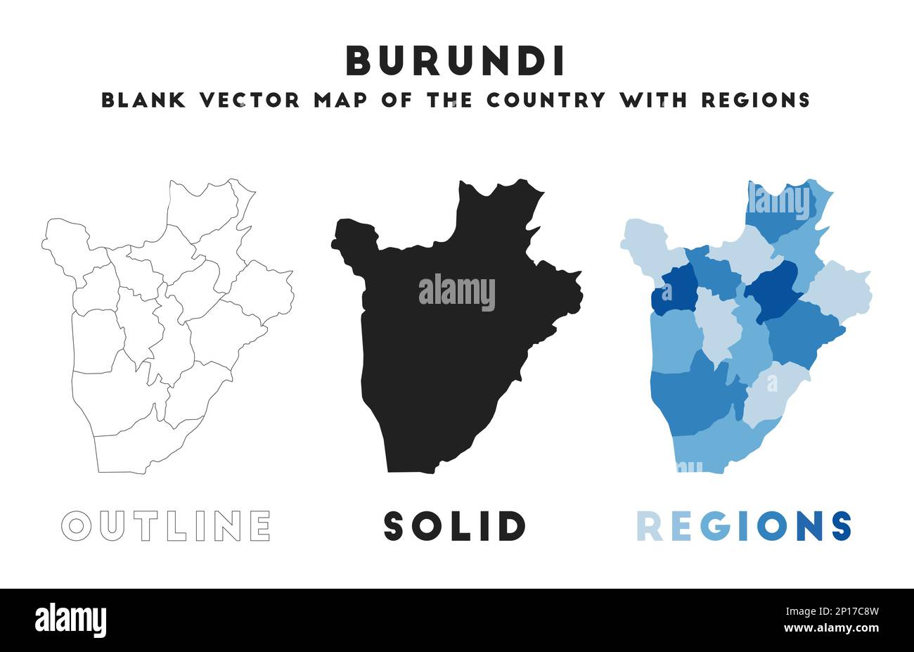 Burundi Map Borders Of Burundi For Your Infographic Vector Country