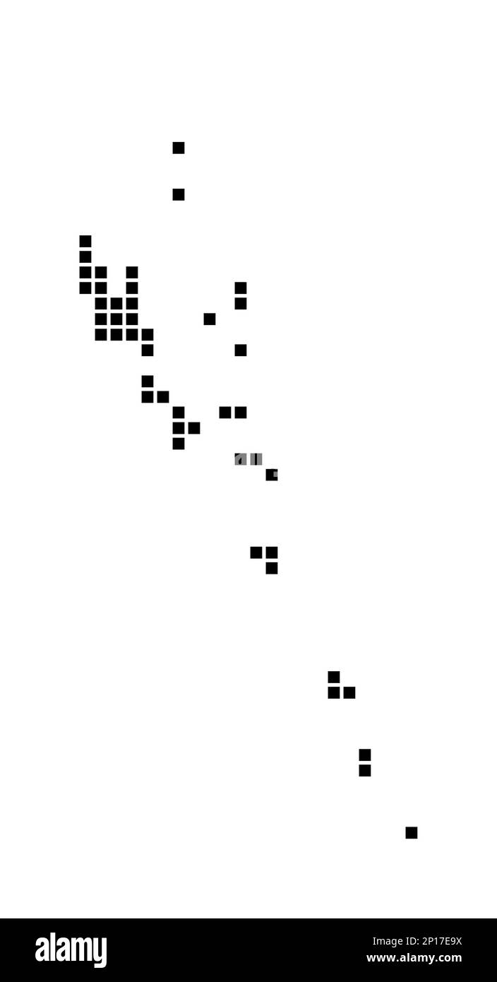 Vanuatu map. Map of Vanuatu in dotted style. Borders of the country ...