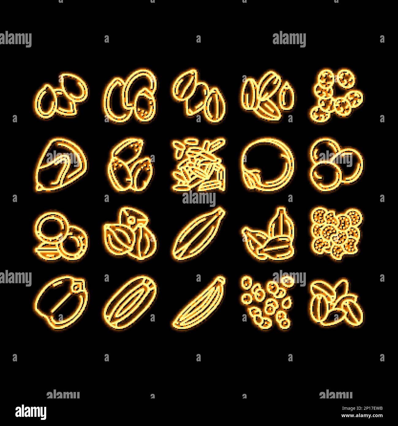 Seed Plant Agriculture Culture neon glow icon illustration Stock Vector ...