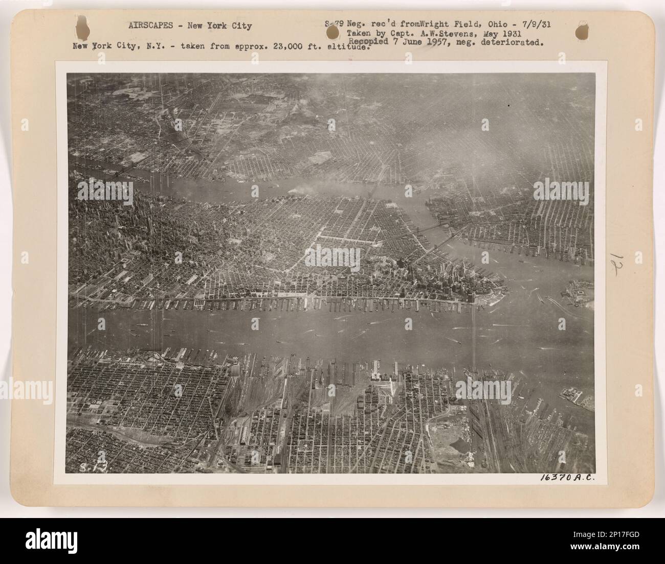 New York - New York City, Aerial Photograph Stock Photo - Alamy