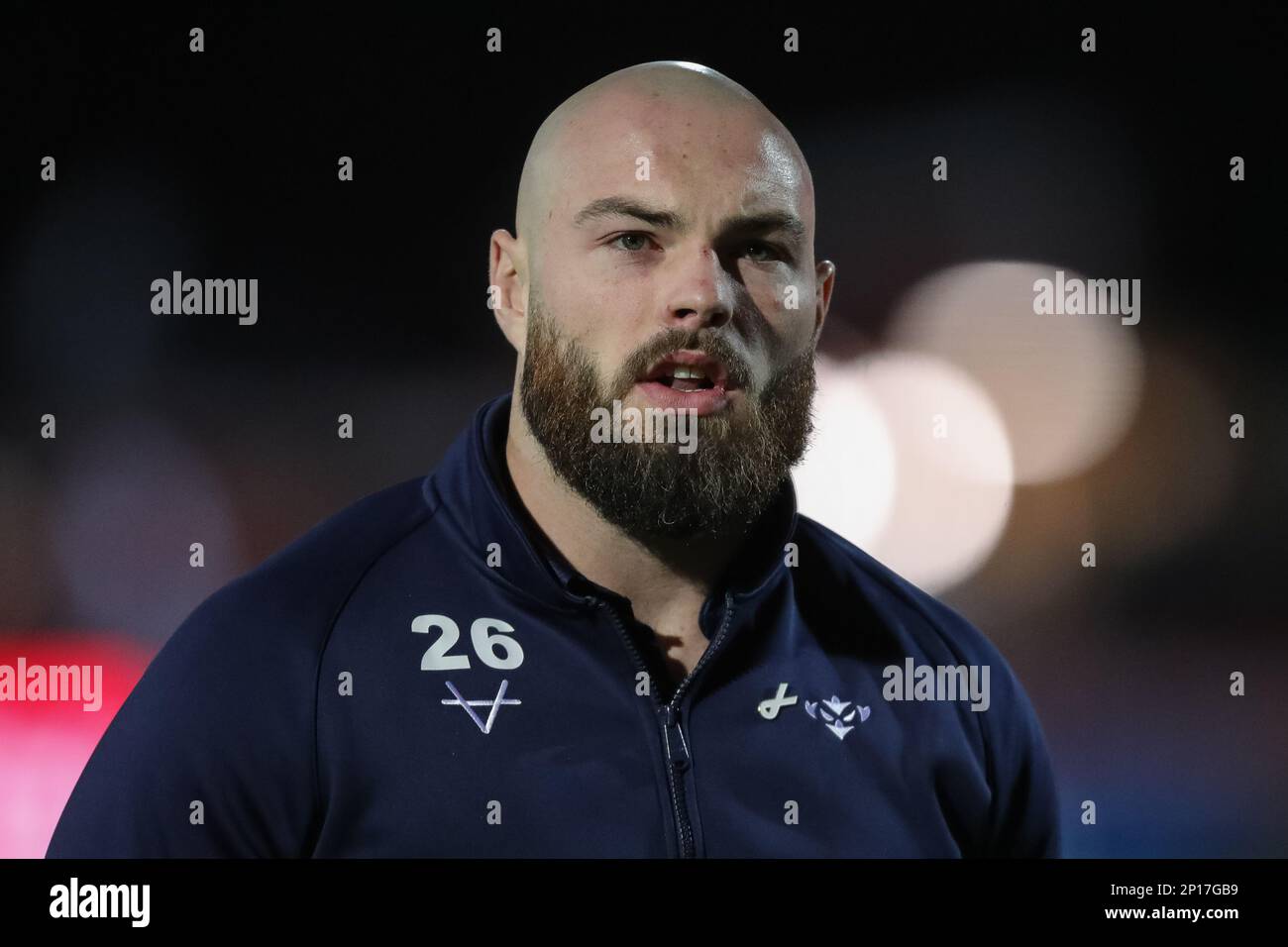 Sam Luckley #26 of Hull KR arrives at The Sewell Group Craven Park ...