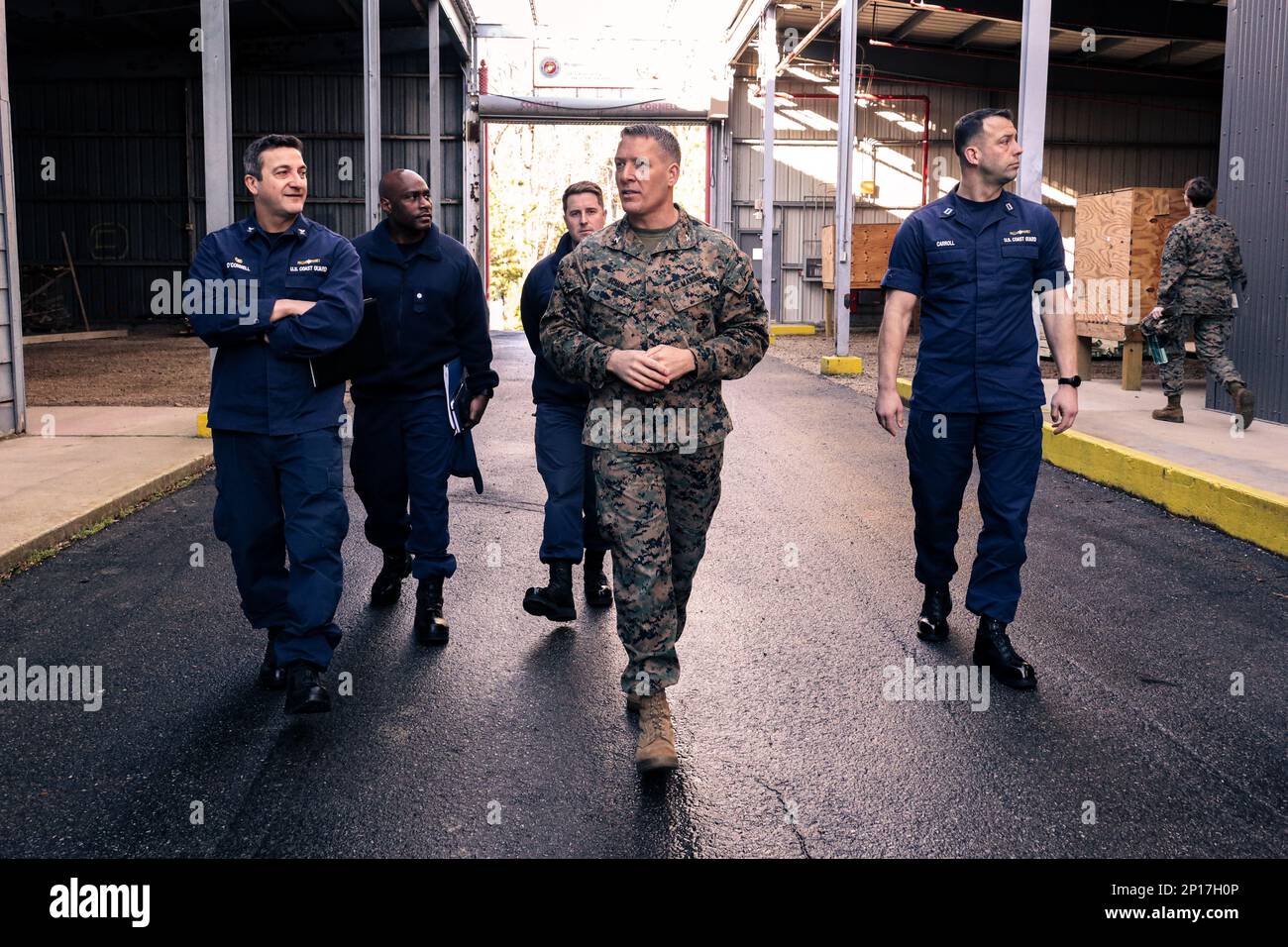 U.S. Marine Corps Col. Dean Schulz, commanding officer, with Chemical ...