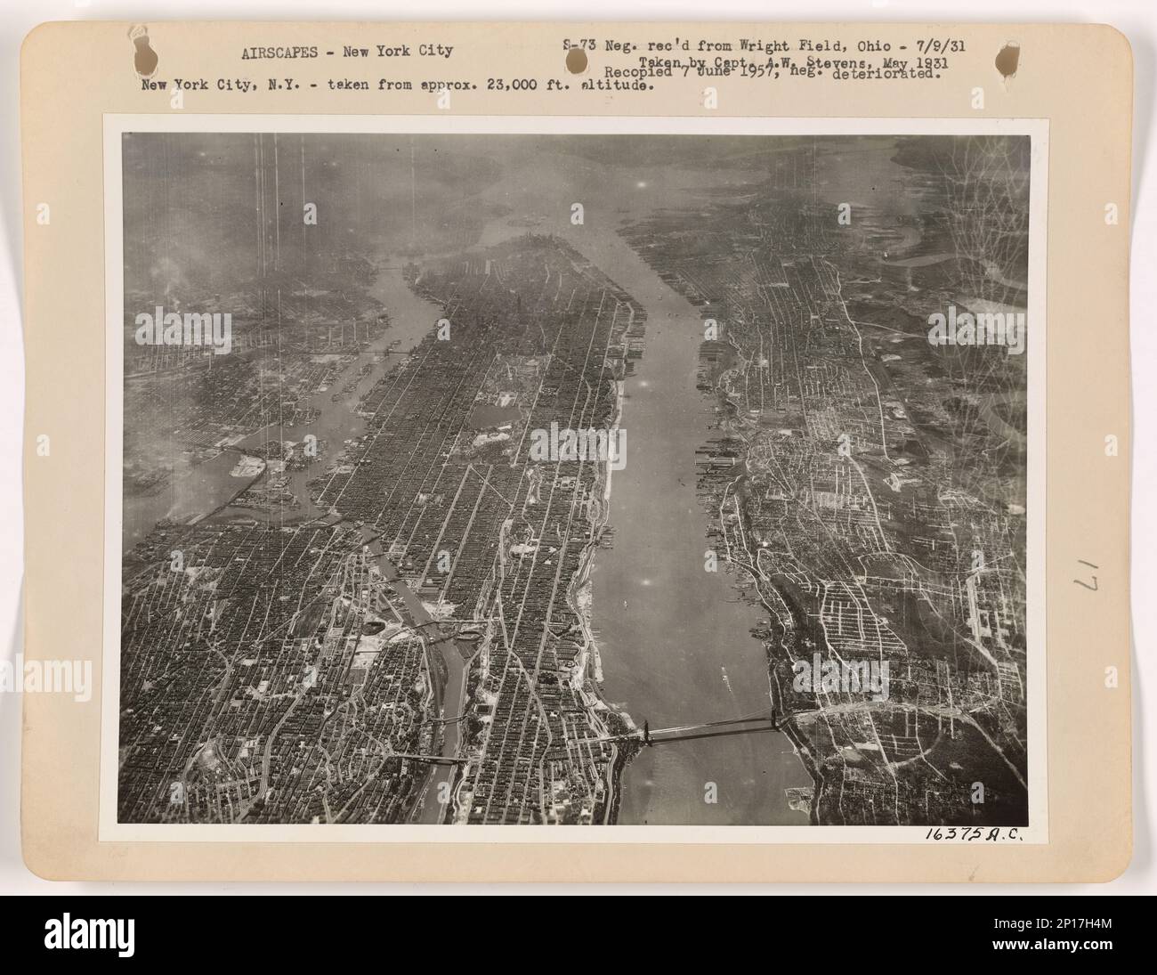 New York - New York City, Aerial Photograph Stock Photo - Alamy