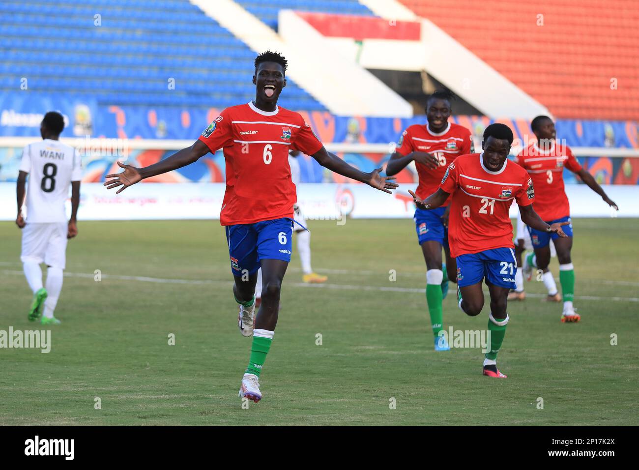 Egypt, Alexandria 03 March 2023 - Mahmudu Bajo of The Gambia celebrate ...