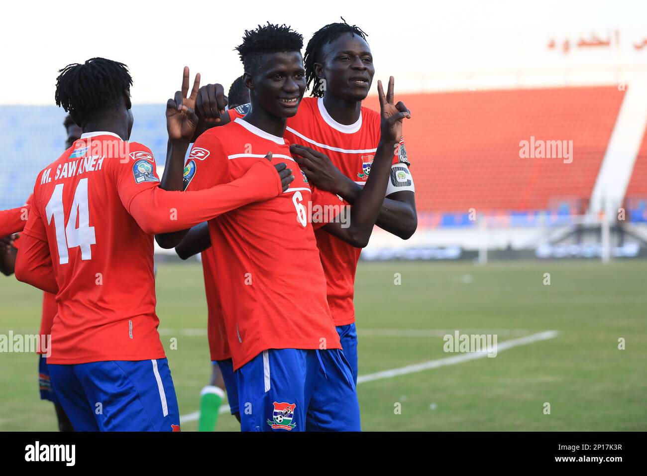Egypt, Alexandria 03 March 2023 - Mahmudu Bajo of The Gambia celebrate ...
