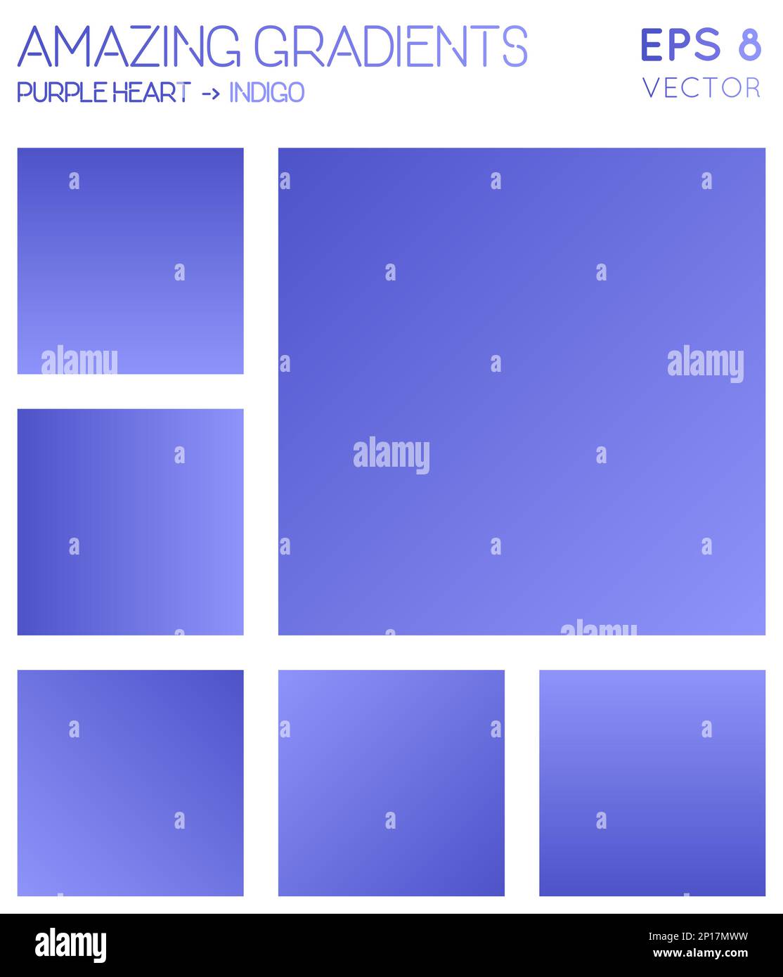 Colorful gradients in purple heart and indigo color tones. Adorable ...