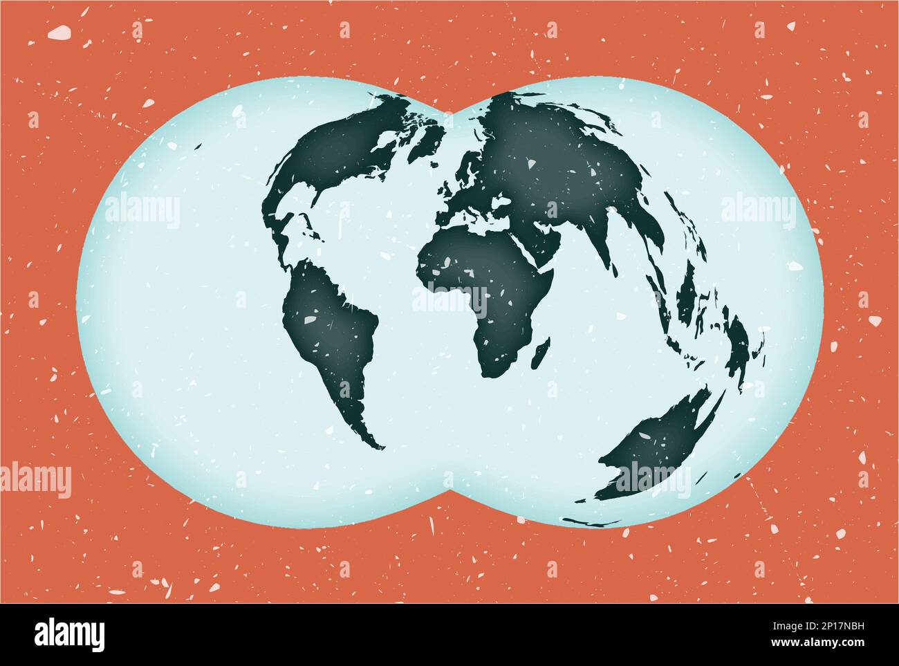 World Map Poster. Rectangular (War Office) polyconic projection ...