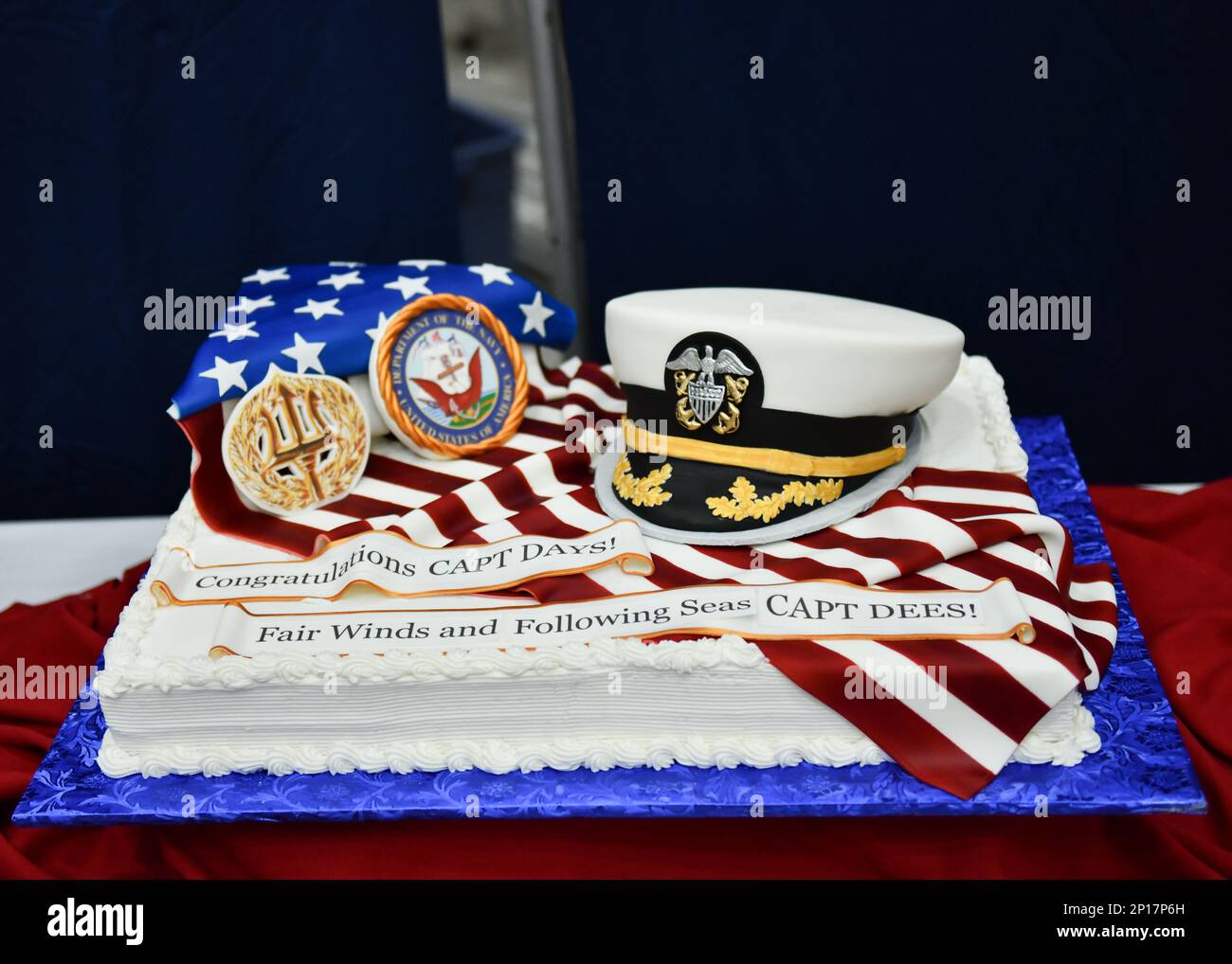 230203-N-ZV473-1083 NORFOLK, VA (Feb. 03, 2023) A custom cake is ...