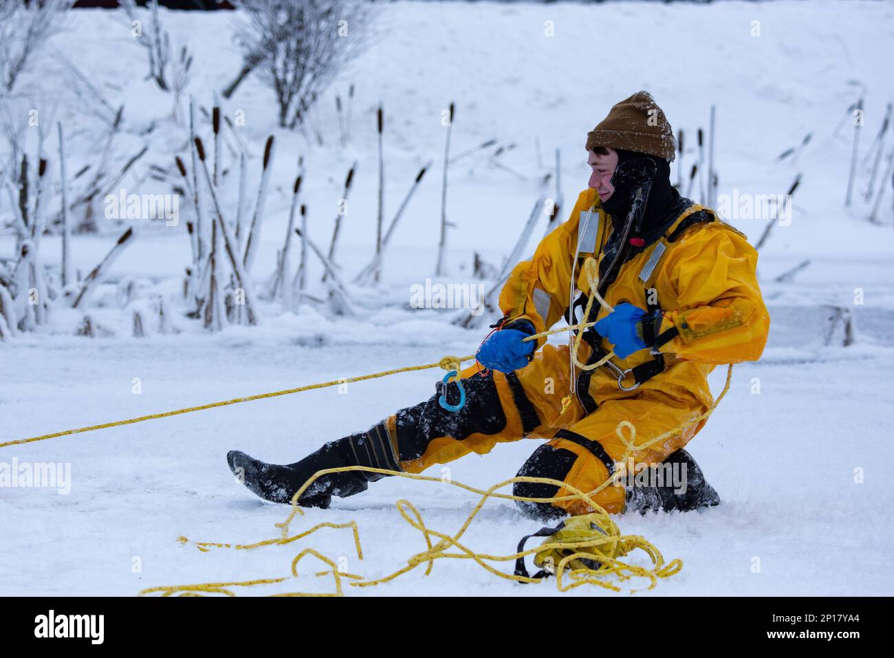 U.S. Air Force Staff Sgt. Joseph Jenkins, a fire protection specialist ...