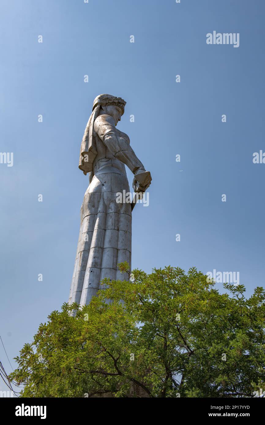 one grey statue of Mother Georgia in Tbilisi Stock Photo - Alamy