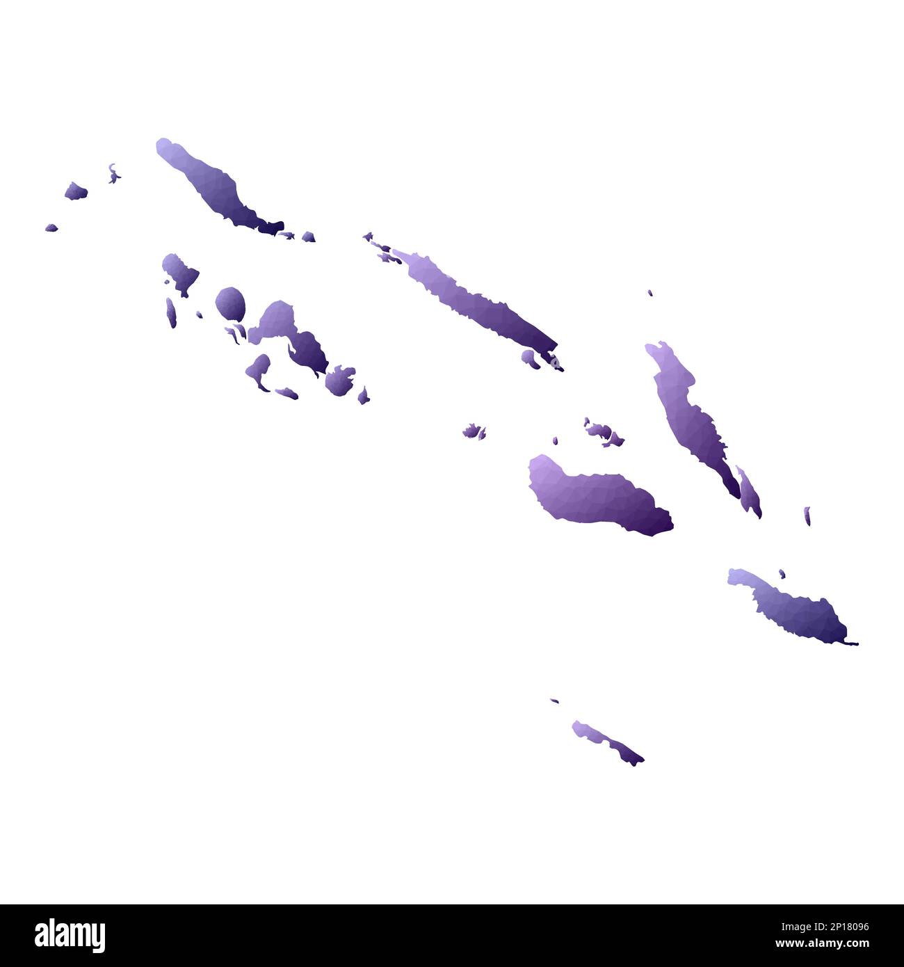 Solomon Islands map. Geometric style country outline. Flawless violet vector illustration Stock ...