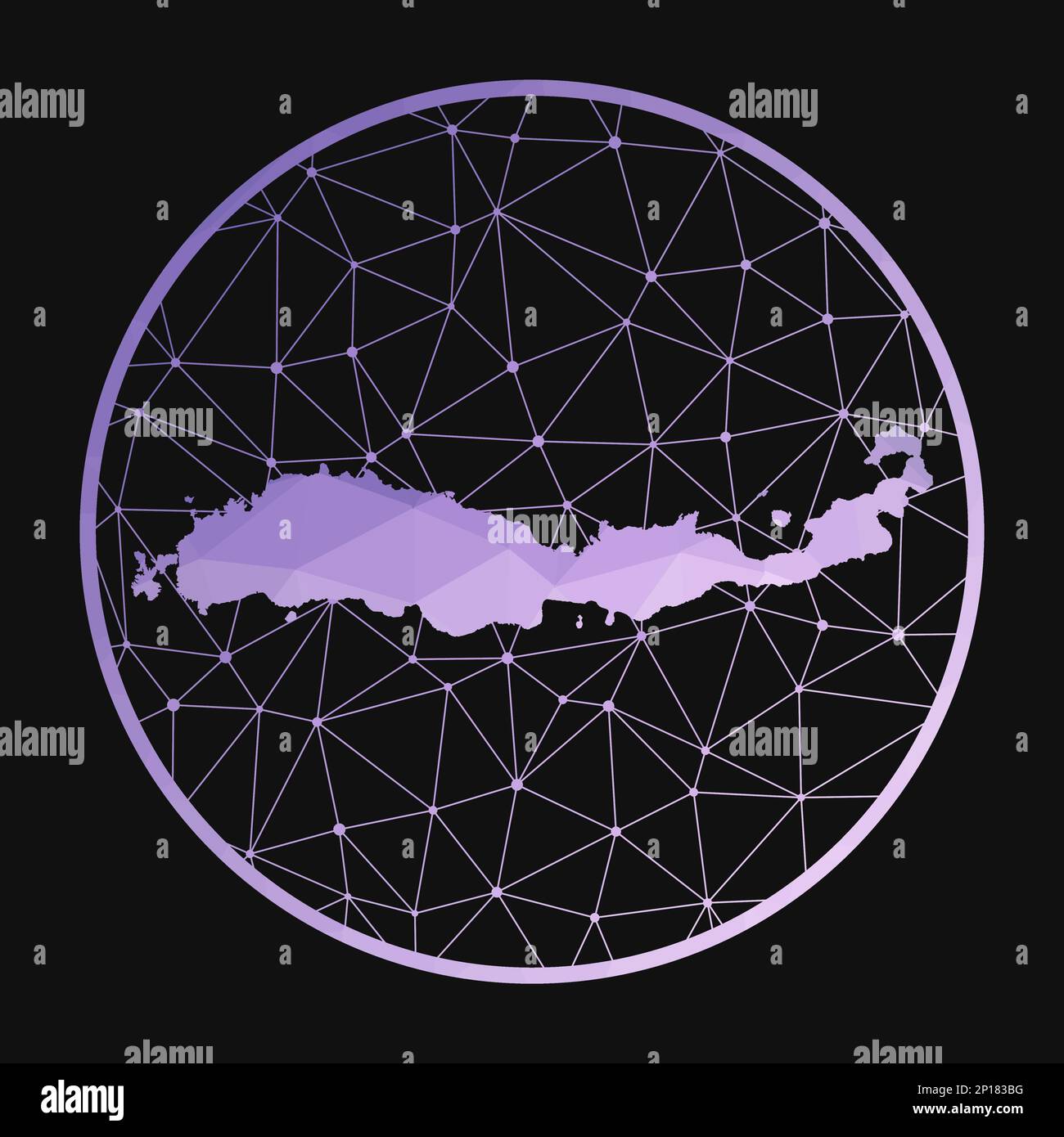 Flores icon. Vector polygonal map of the island. Flores icon in ...
