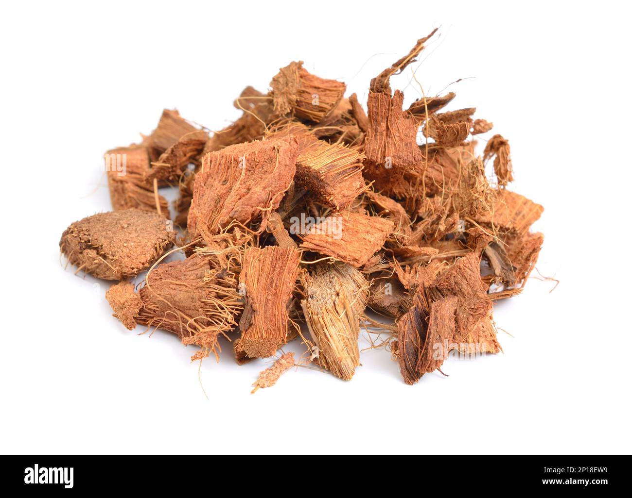 Coconut Coir chips Isolated on White Background Stock Photo - Alamy