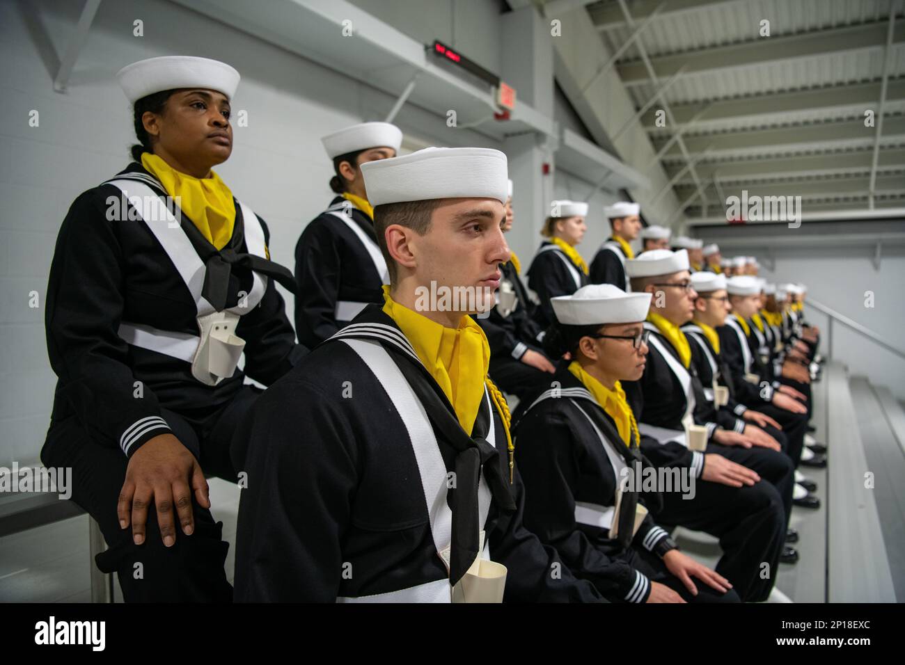 Pass in Review at U.S. Navy Recruit Training Command. More than 40,000 ...