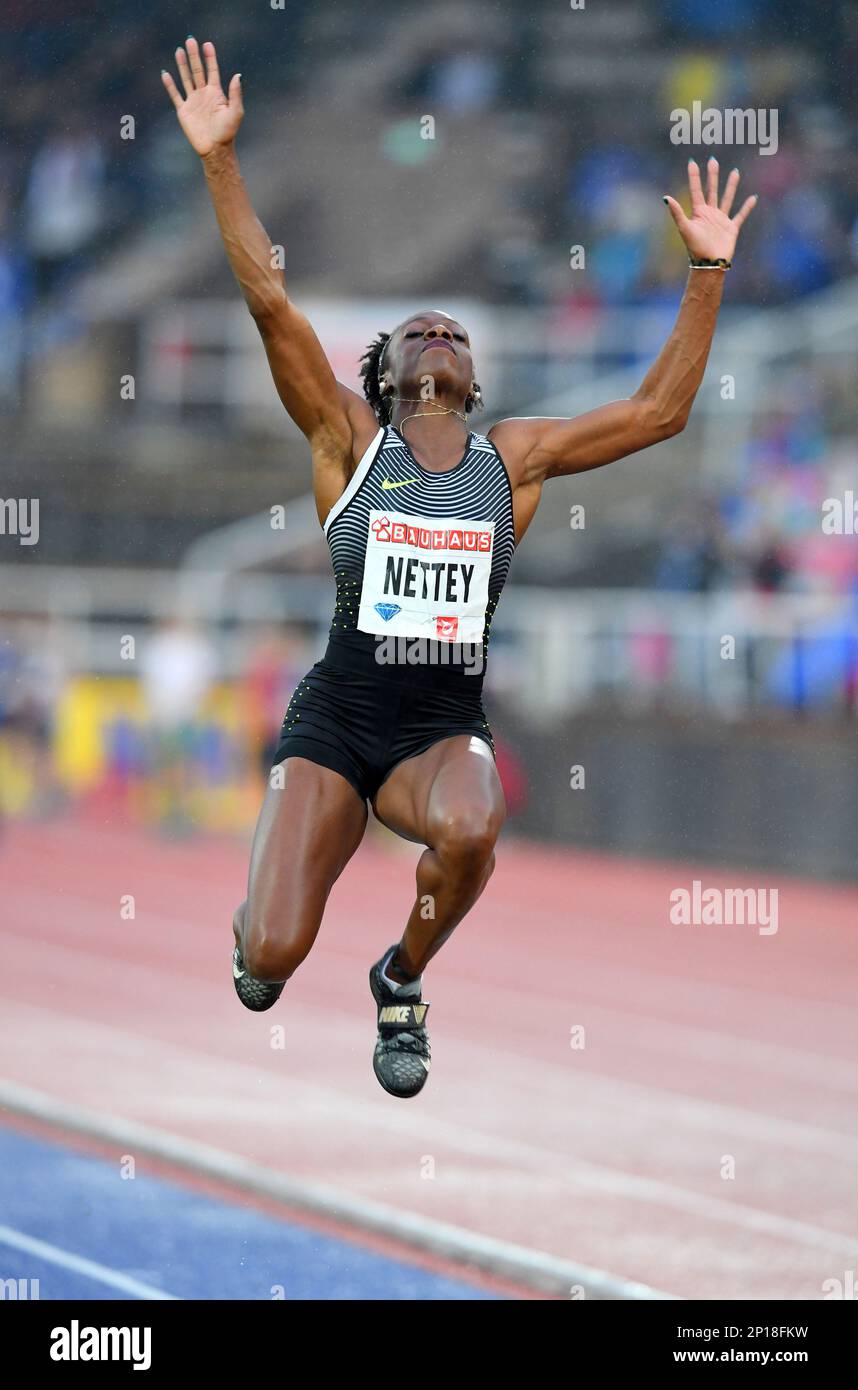 Jun 16, 2016; Stockholm, Sweden; Christabel Nettey (CAN) places sixth ...