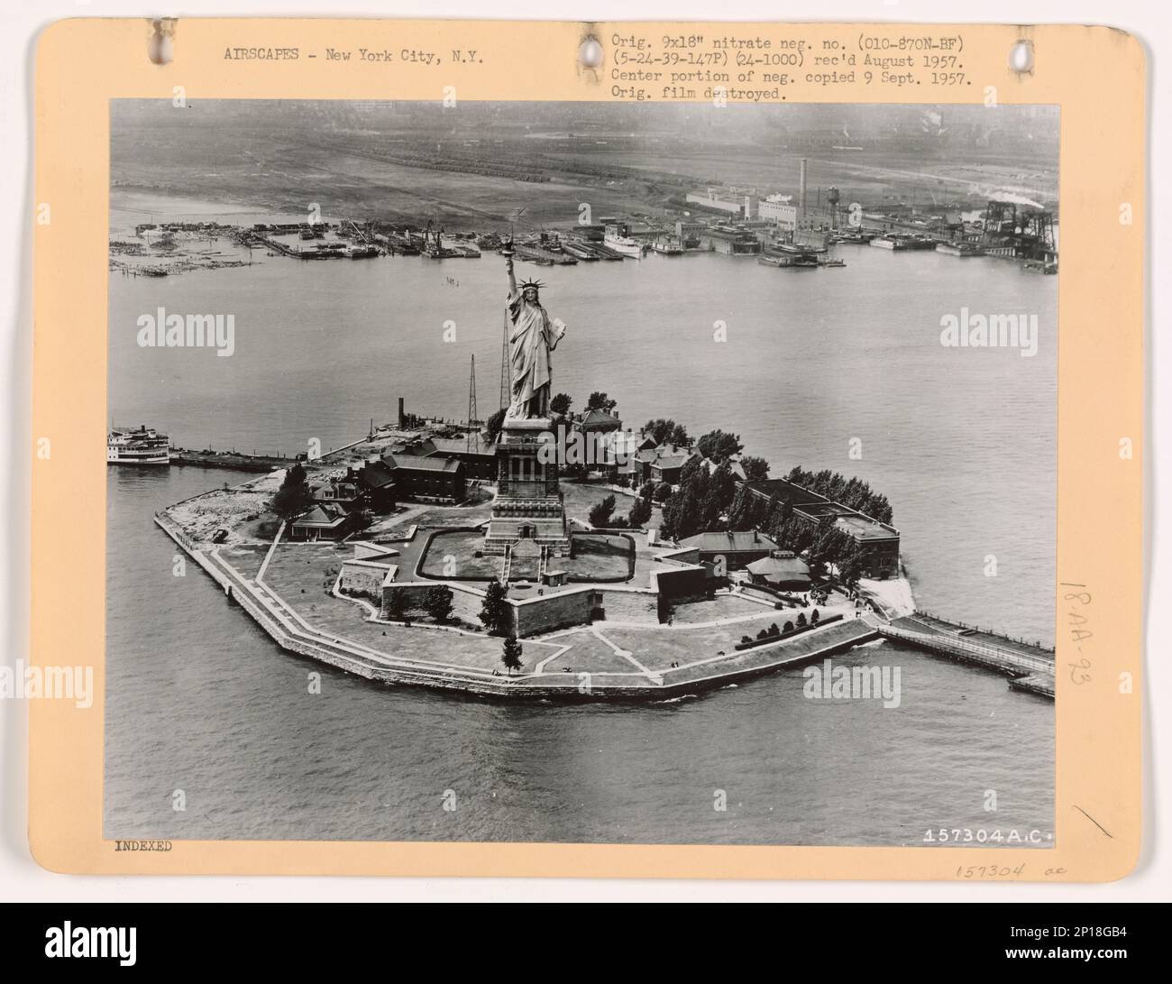New York - Bedloe's Island through George Washington Bridge, Aerial ...