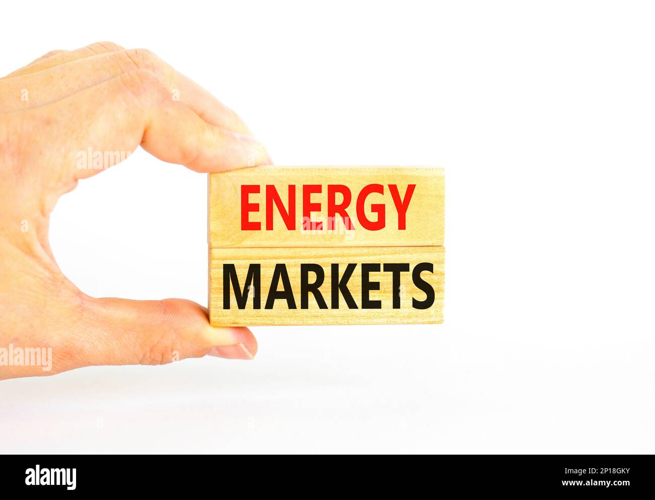 Energy markets symbol. Concept words Energy markets on wooden block ...