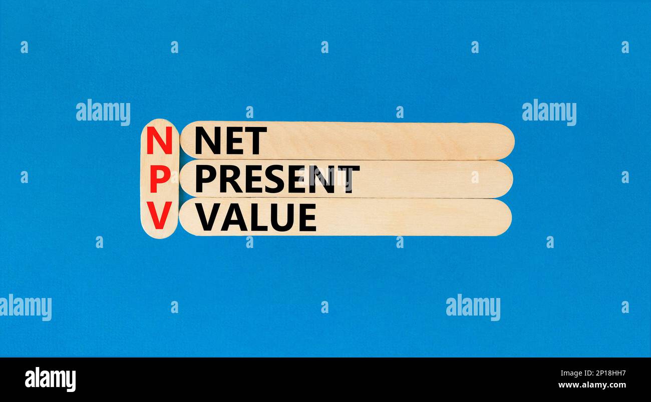 NPV net present value symbol. Concept words NPV net present value on ...