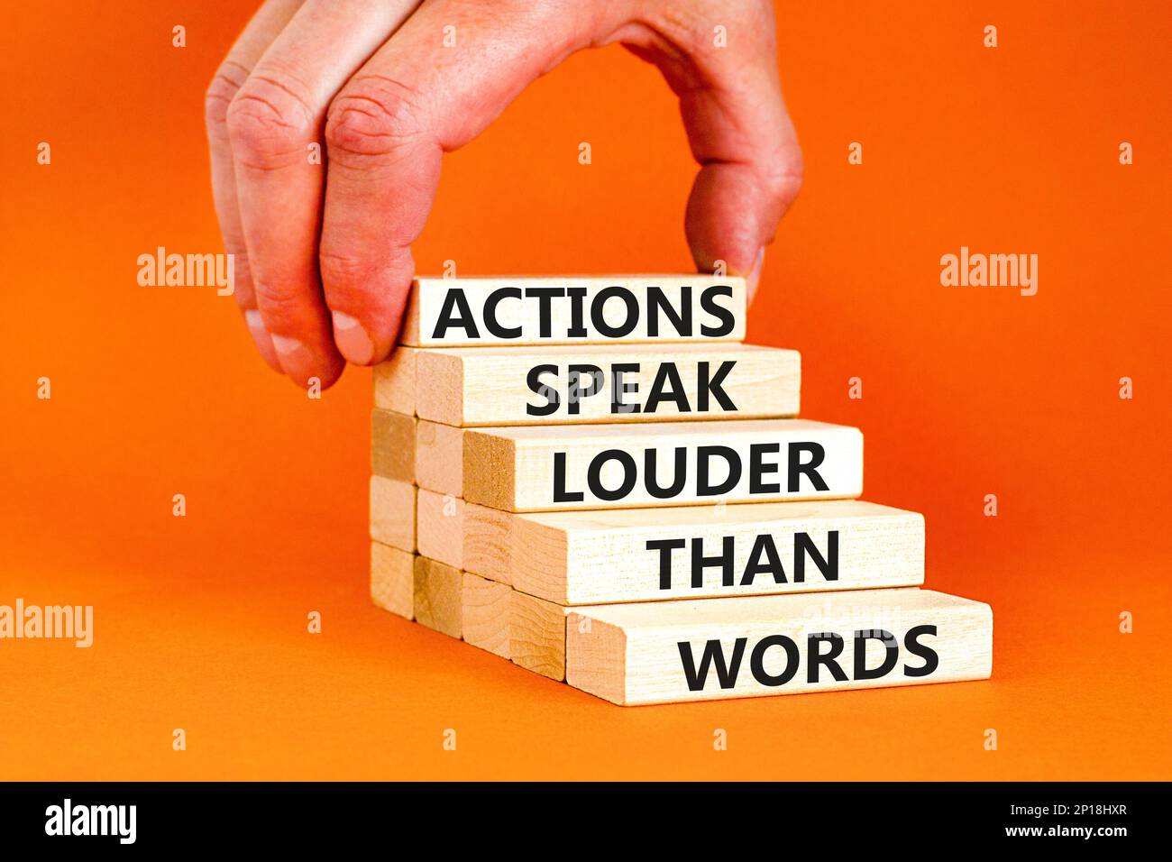Actions speak louder words symbol. Concept words Actions speak louder ... Actions speak louder words symbol. Concept words Actions speak louder ...