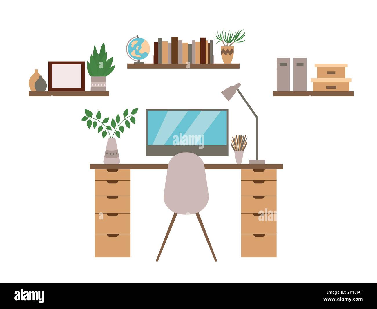 Scandinavian workspace Cut Out Stock Images & Pictures - Alamy