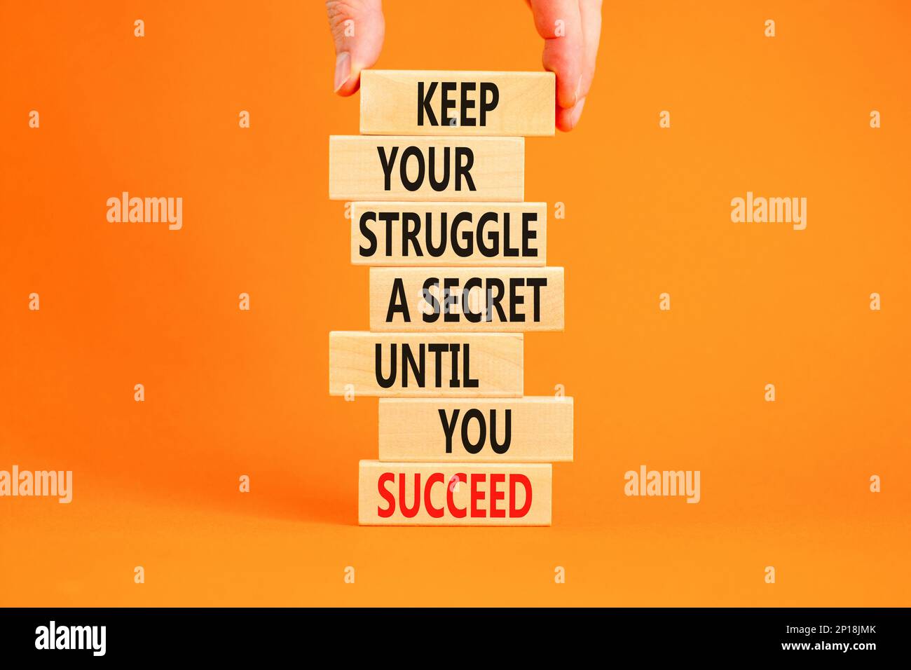 Keep secret symbol. Concept words Keep your struggle a secret until you ...
