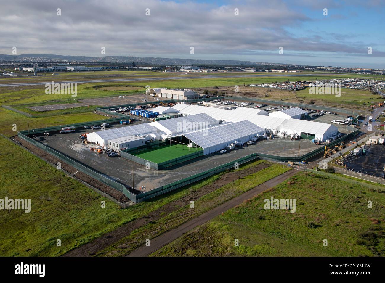 Aerial view of the soft-sided facility in Otay Mesa, CA Stock Photo - Alamy