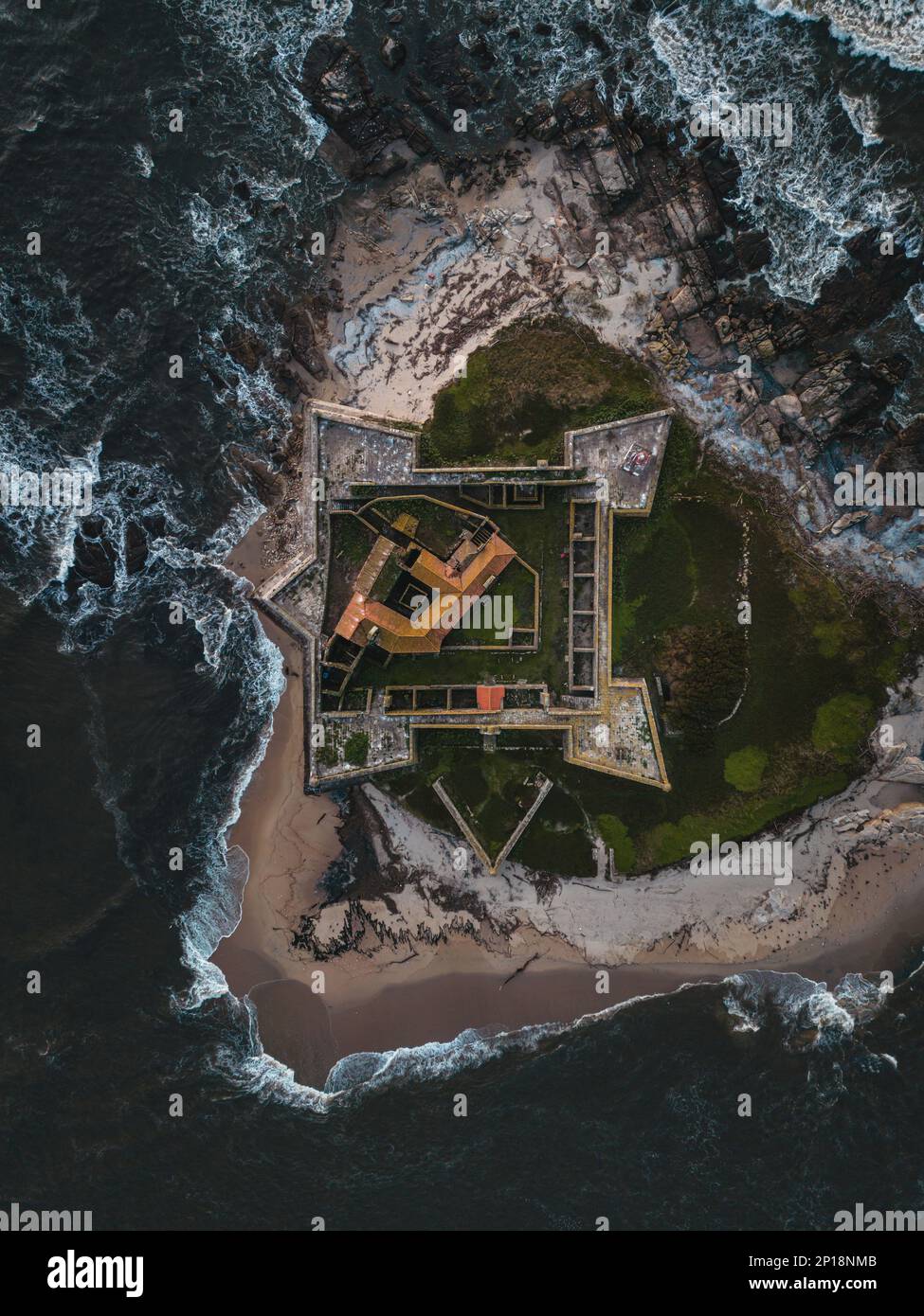 Aerial view of the Insua Fort Stock Photo - Alamy