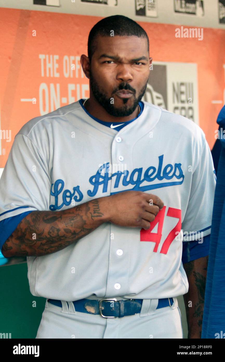 Los Angeles Dodgers left fielder Howie Kendrick (47) during an MLB ...