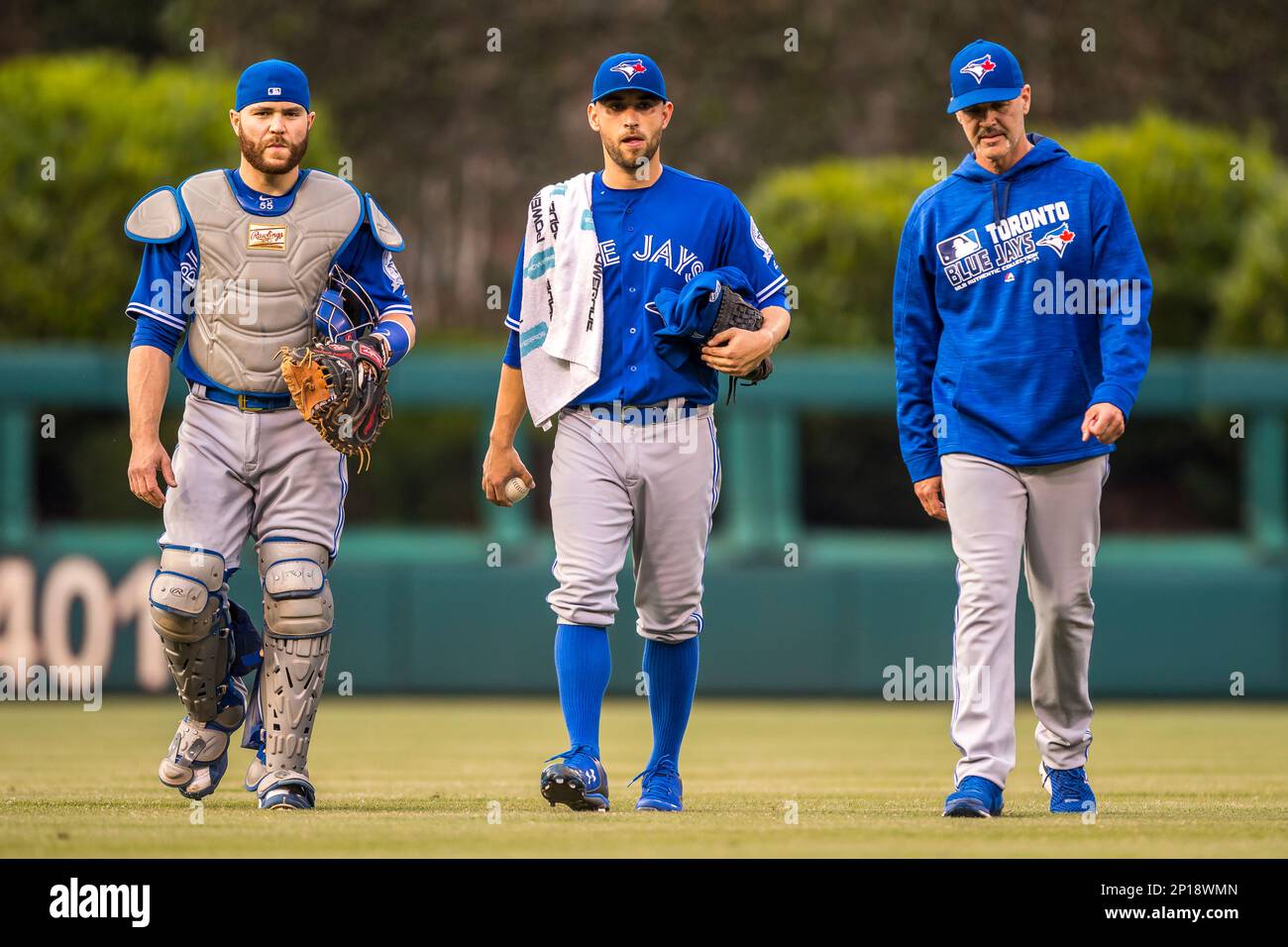 15 June 2016: Toronto Blue Jays starting pitcher Marco Estrada (25) and ...