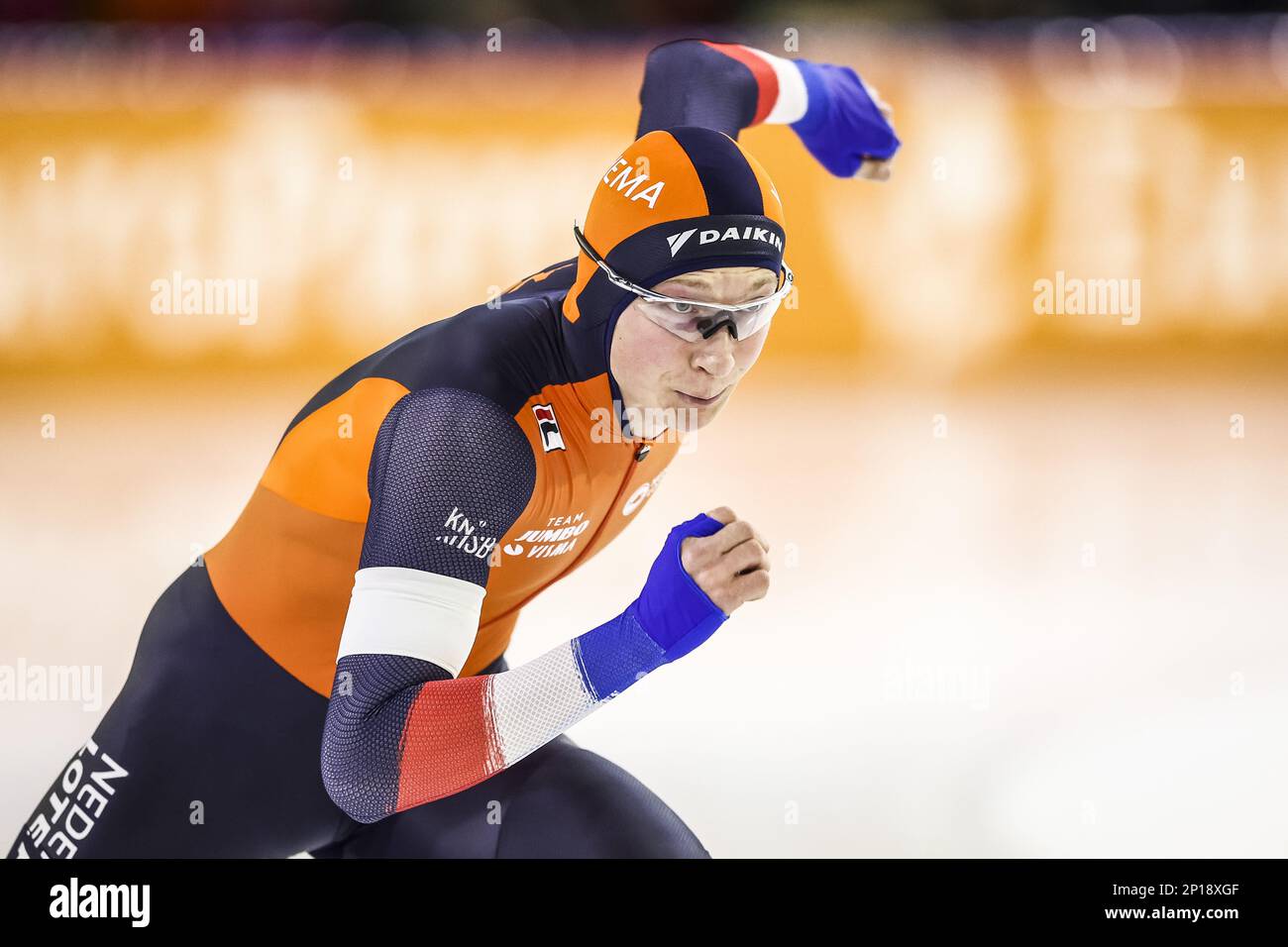 HERENVEEN - Merijn Scheperkamp (NED) during the 500 meter race at the ...