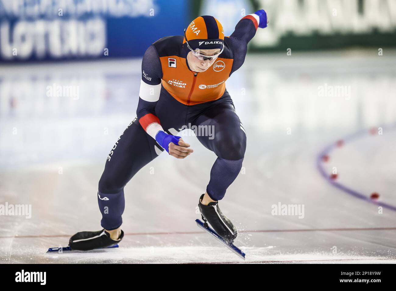 HERENVEEN - Merijn Scheperkamp (NED) during the 500 meter race at the ...
