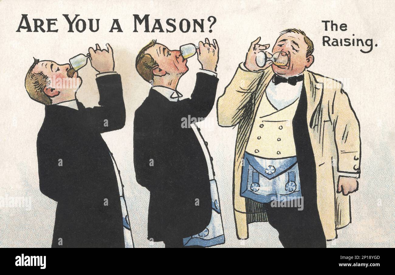 Masonic Postcard. The Raising Stock Photo - Alamy