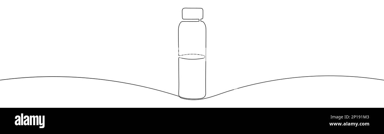 Single continuous line drawing plastic bottle Stock Vector Image & Art ...