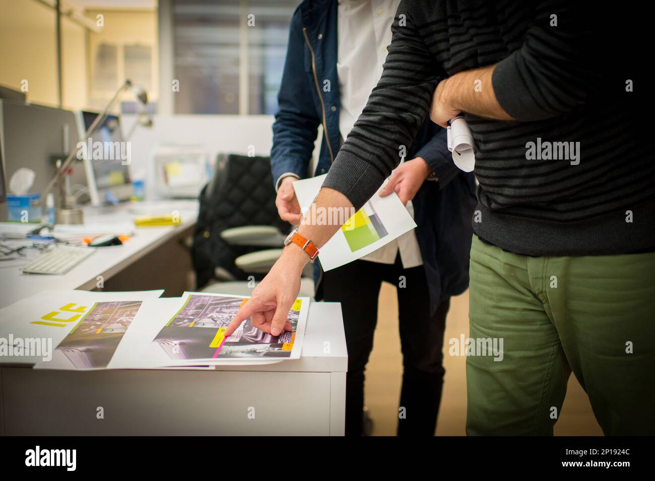 Design critique in studio Stock Photo - Alamy