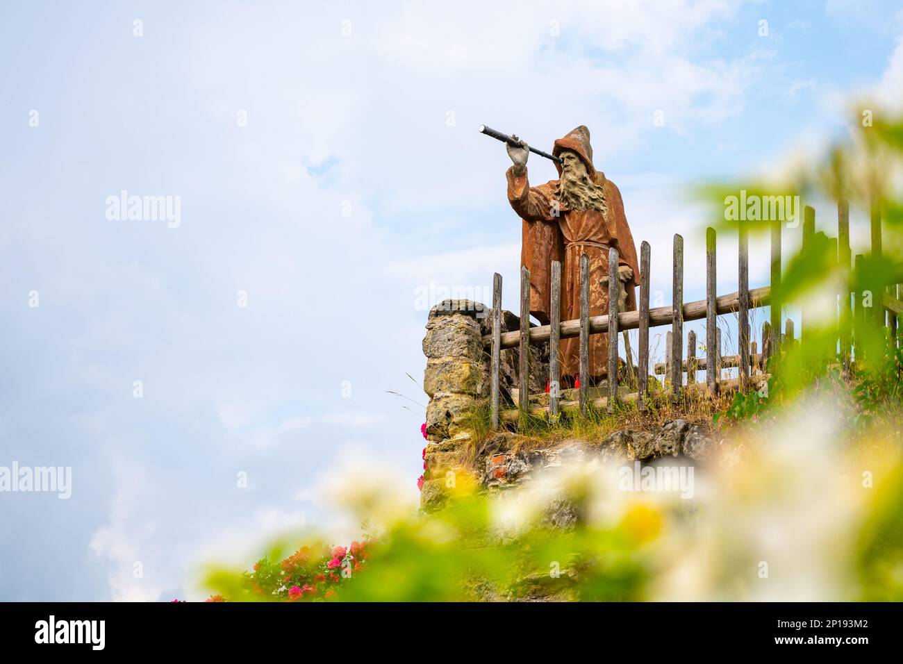 SLOUP V CECHACH, CZECH REPUBLIC - JUNE 26, 2020: Statue of old bearded ...