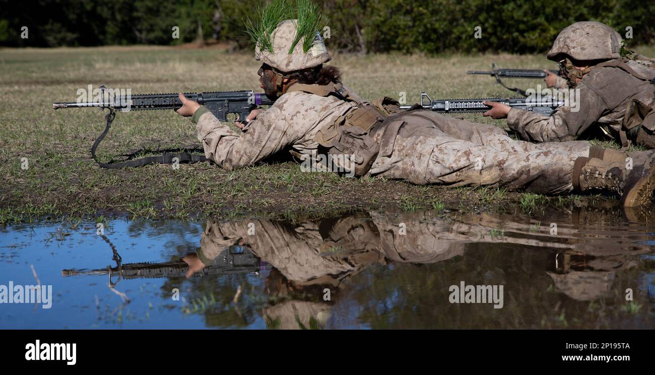 Recruits with Kilo Company, 3rd Recruit Training Battalion, take on the ...