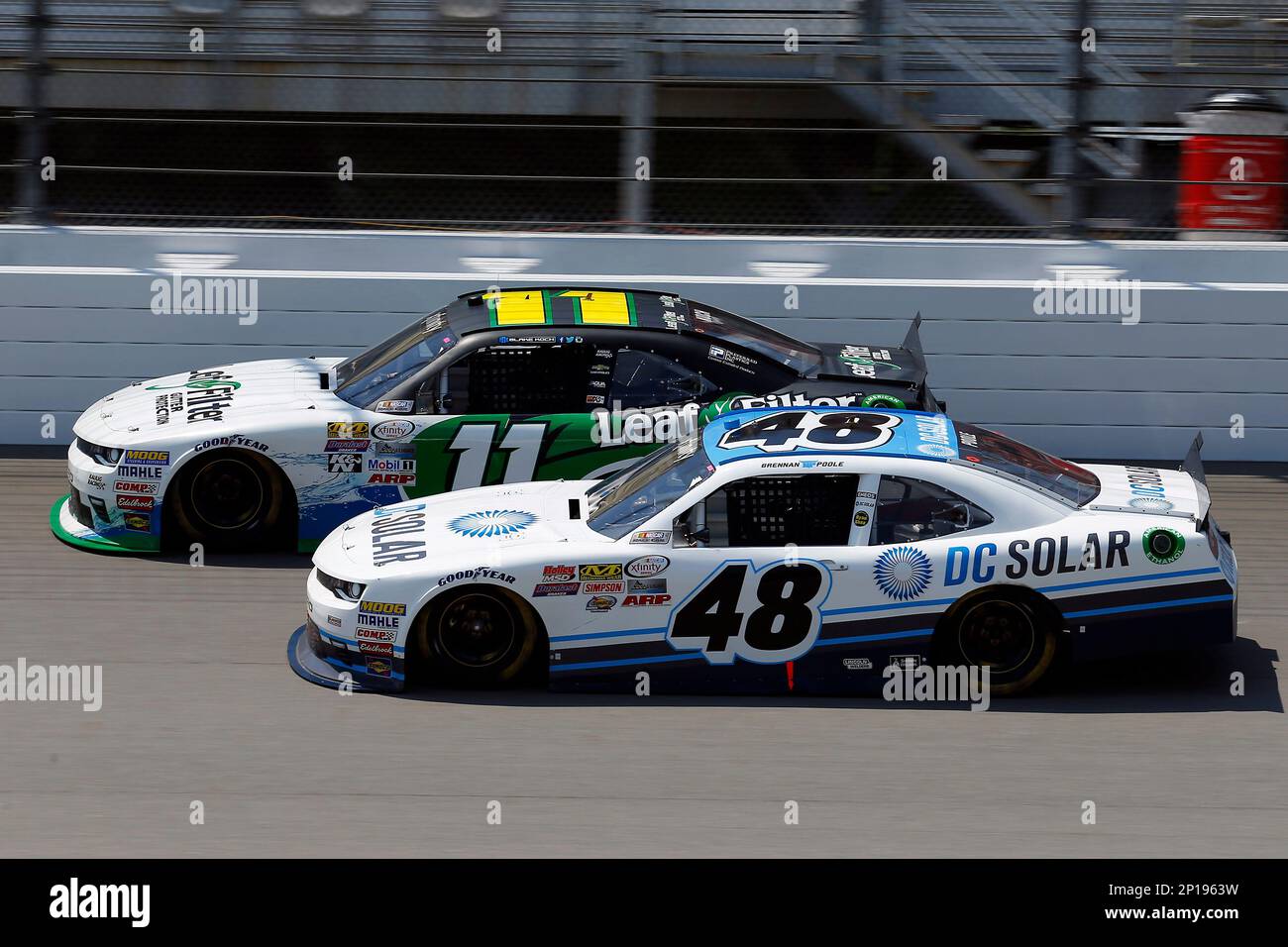 Brennan Poole (48) and Blake Koch (11) during the NASCAR Xfinity Series ...